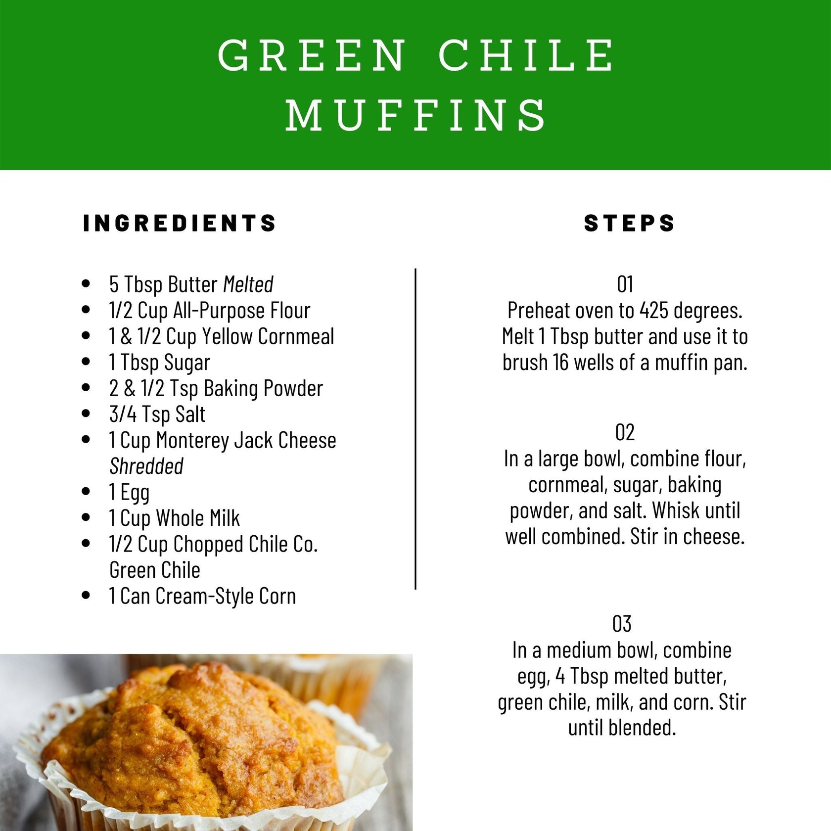 Premium Frozen Hatch Green Chile from Chopped Chile Co.